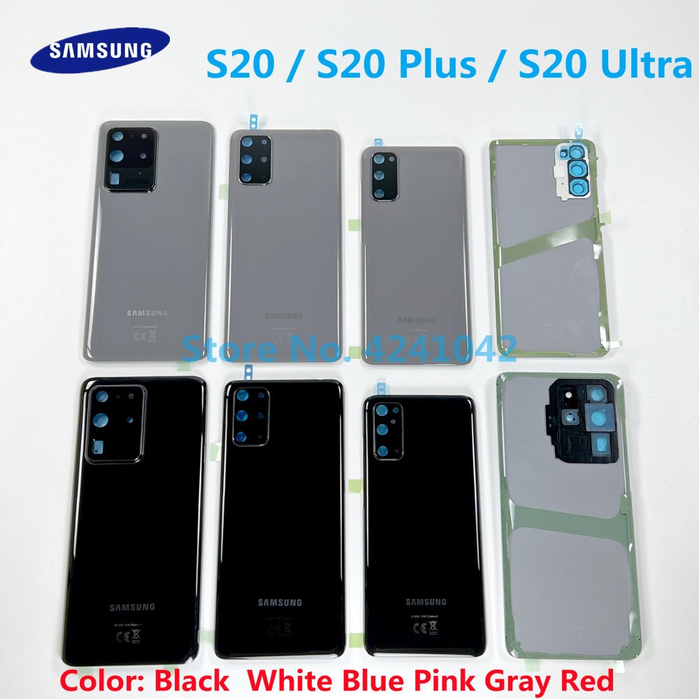 For Samsung Galaxy S20 Ultra S20U G988/S20 G980/S20 Plus S20+ G985 Housing Glass Battery Back ...