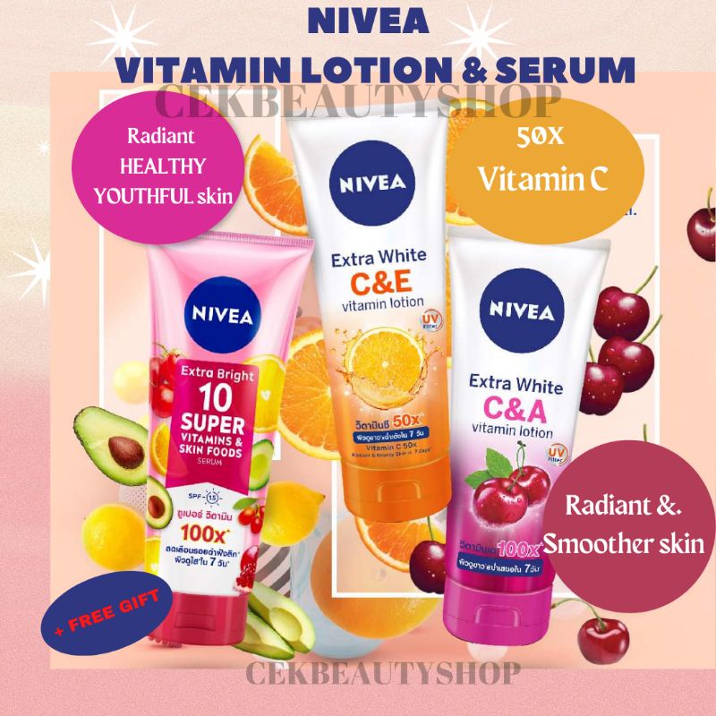 BUY1TAKE1 NIVEA EXTRA BRIGHT 10 SUPER VITAMINS & SKIN FOODS SERUM 100X ...