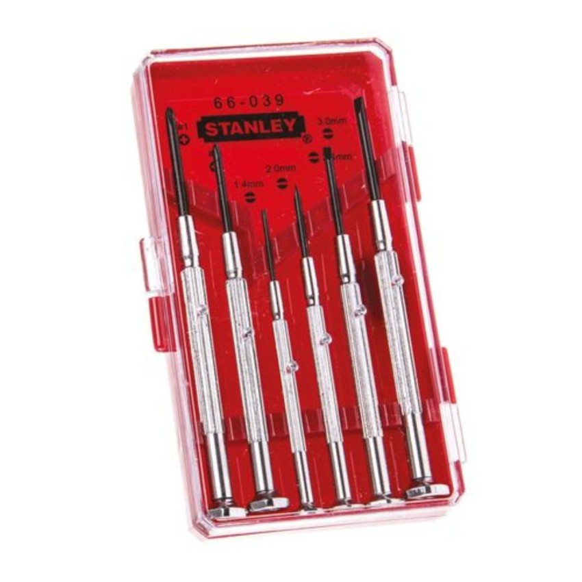 STANLEY PRECISION SCREWDRIVER SET 6pcs/Red Case (66-039) | Shopee ...