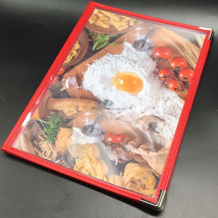 5 Pages 10 Faces A4 Transparent Menu Covers Restaurant Menu Book Menu ...