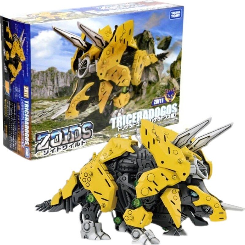 Original TAKARA TOMY ZOIDS WILD ZW11 Assault Triceratops Action Figure Assembly Model Toy Boy ...
