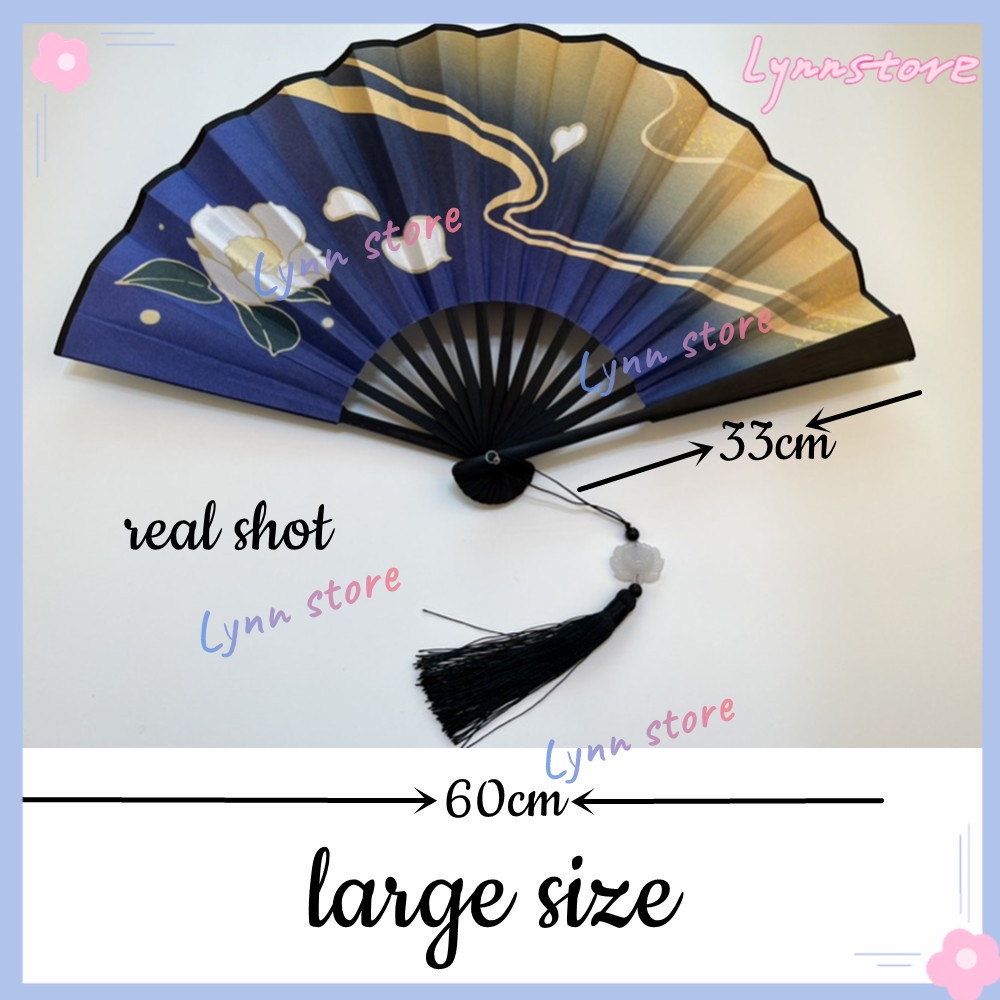 Game Genshin Impact Kamisato Ayaka Cosplay Fan Costume Prop Folding Fan ...