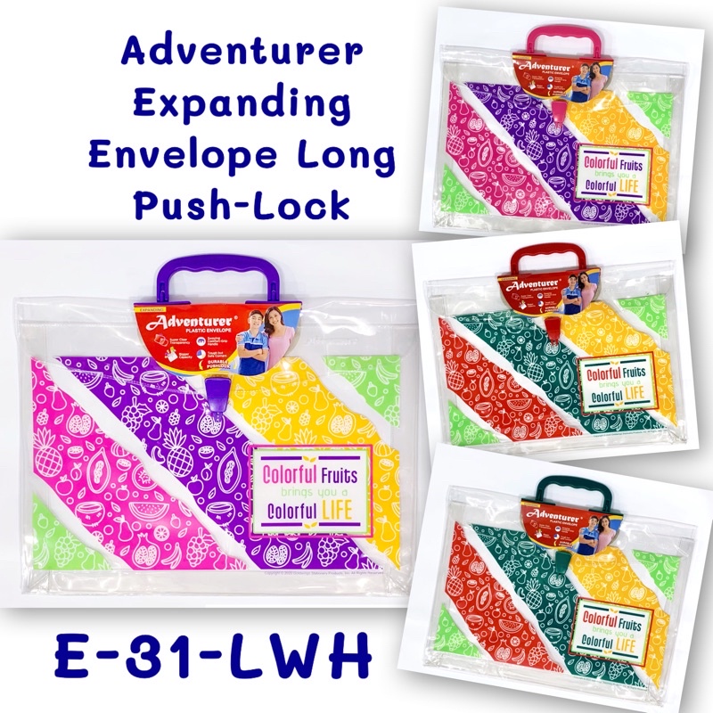 Adventurer Expanding Plastic Envelope long with handle E-31-LWH ...