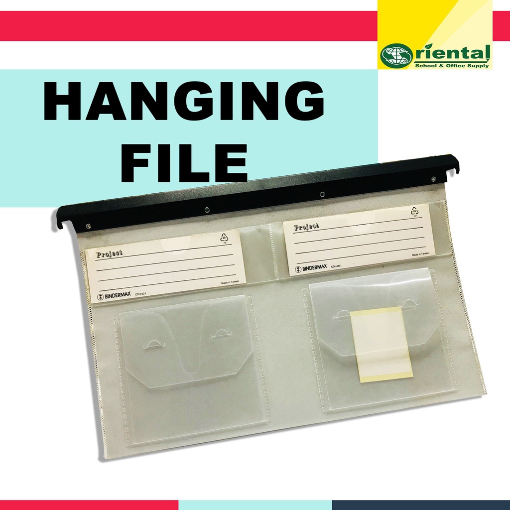 Clear Hanging Organizer File Folder Pocket Bindermax Storage Files ...