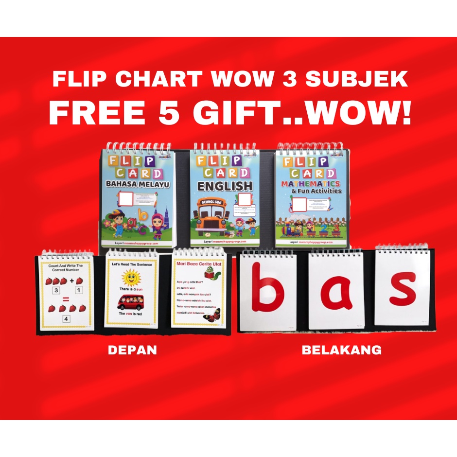 [Shop Malaysia] flip chart wow with marker flip chart viral tiktok flip ...