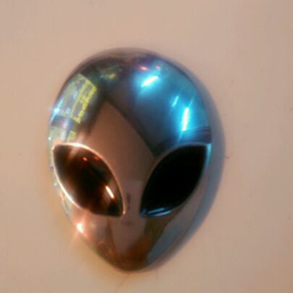 3D Alienware Alien Head UFO Metal Auto Motorcyle Badge Emblem Decal Car ...