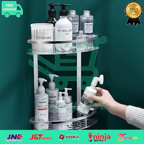2 Levels Of Minimalist Triangle Corner Shelf set organizer | Shopee ...