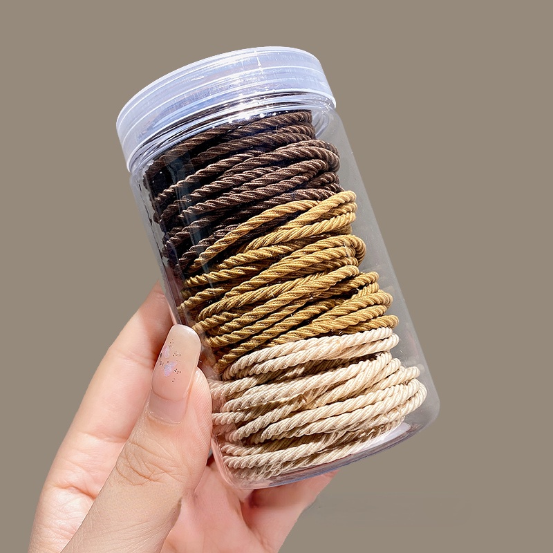 About 50pcs Elastic Korean High Elastic Color Rubber Hair Rope Hair Tie ...