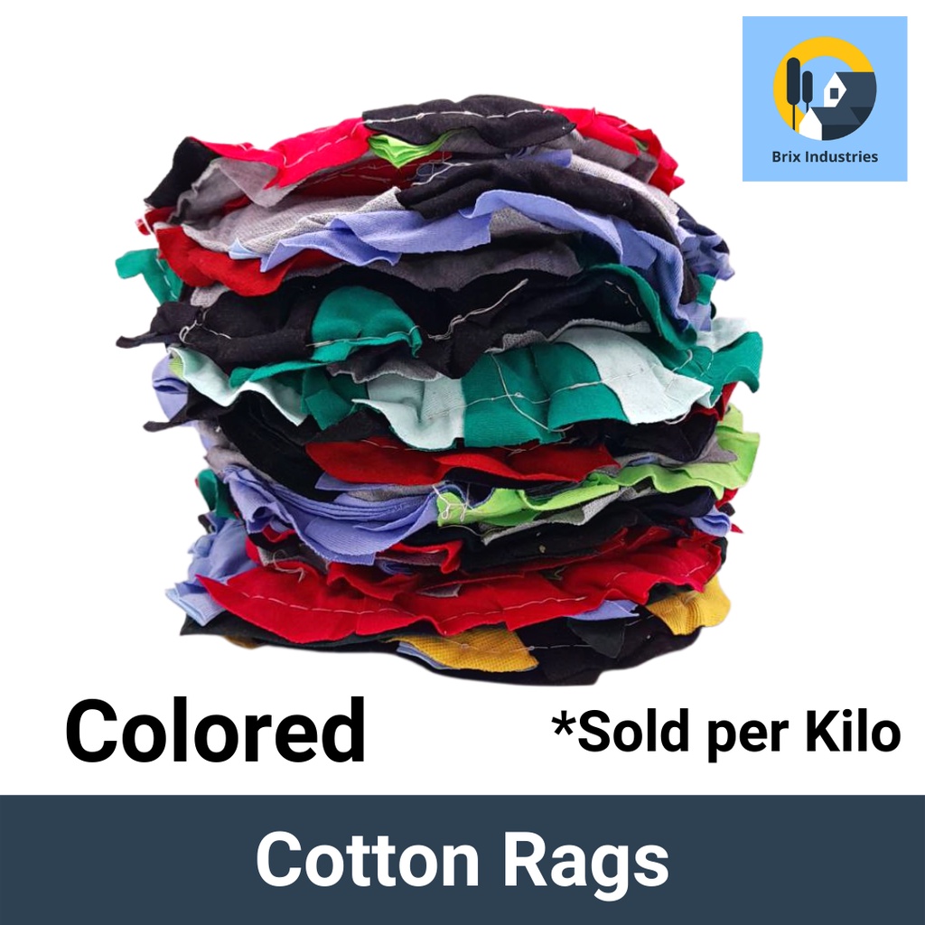 Cotton Rags Basahan 1kg Colored or White Construction Cleaning Material ...