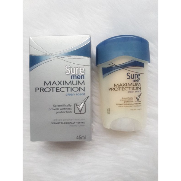 50%OFF Sure Men,Maximum Protection,Clean Scent Anti Perspirant (45ml ...