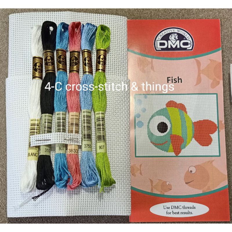 DMC Fish Cross-stitch (complete set) | Shopee Philippines