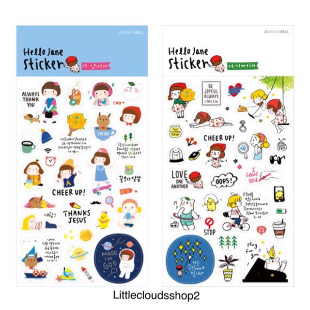 Hello Jane Transparent Sticker (6 Sheets) | Shopee Philippines