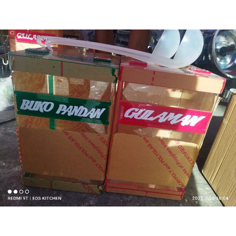 ACRYLIC PALAMIGAN CONTAINER / ACRYLIC JUICE CONTAINER 8L 10L SQUARE ...