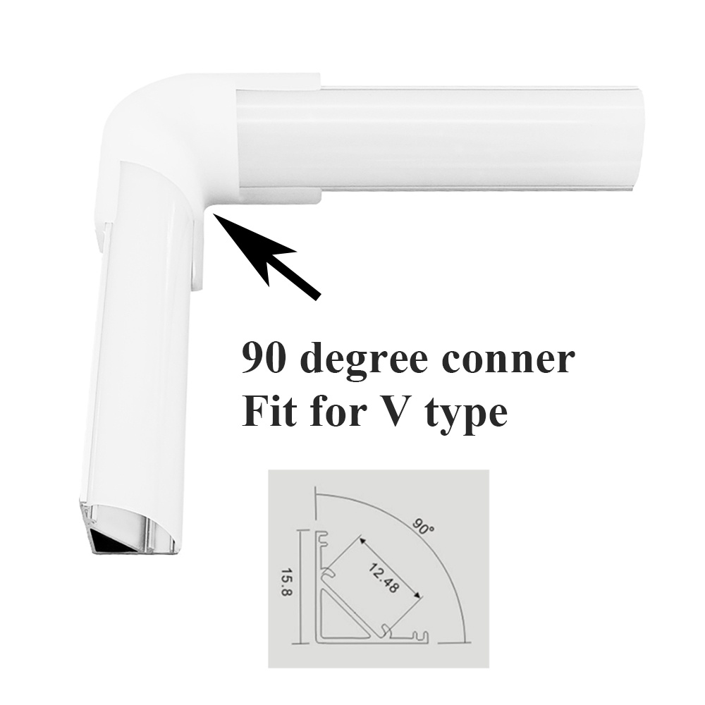 90 Degree Corner Connector Led Corner Aluminium Profile Link U V YW ...