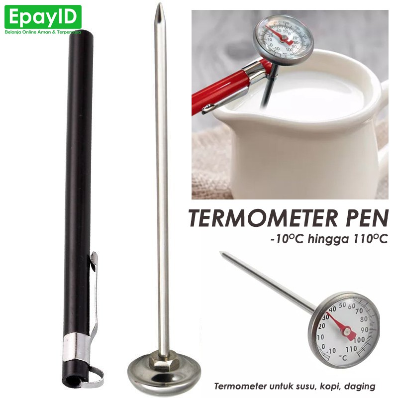 Barista Milk Coffee Thermometer | Stainless Steel Pen Model Thermometer ...