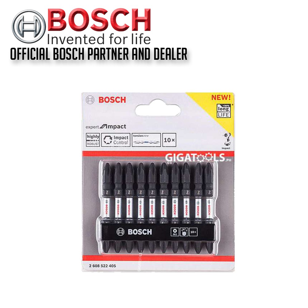 Bosch Magnetic Impact PH2 Double Ended Philips Screwdriver / Screw Bits ...