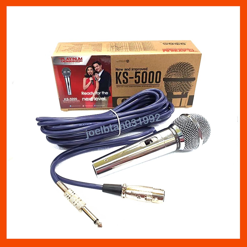 ORIGINAL KS-5000 Platinum Heavy Duty Wired Microphone (10Meters) | Shopee Philippines