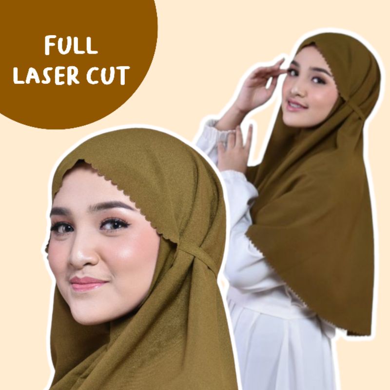 Bergo Maryam Laser Cut / Laser Cut Rope Veil | Shopee Philippines