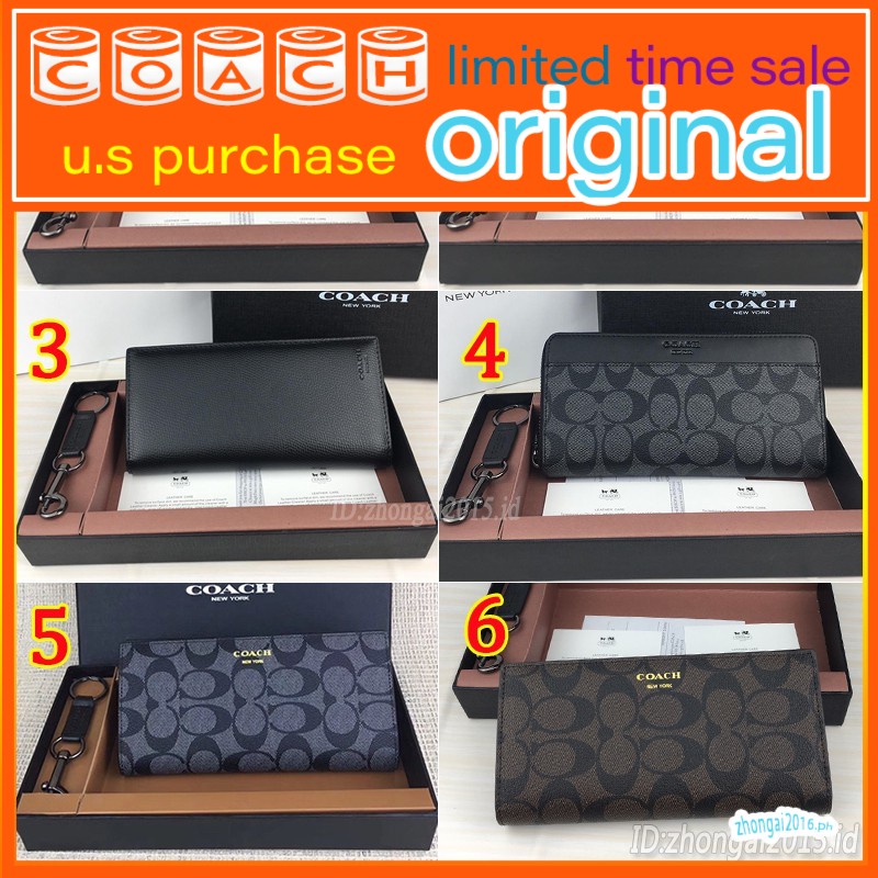[Spot] Men's Fashion Long Wallet/Bi-fold Zipper Wallet/Striped Wallet ...