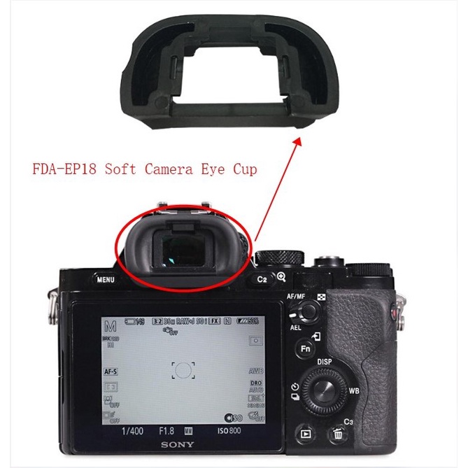 VIVI FDA-EP18 Soft Camera Eye Cup Eyepiece Viewfinder Compatible for A7R A7III A7M3 | Shopee ...