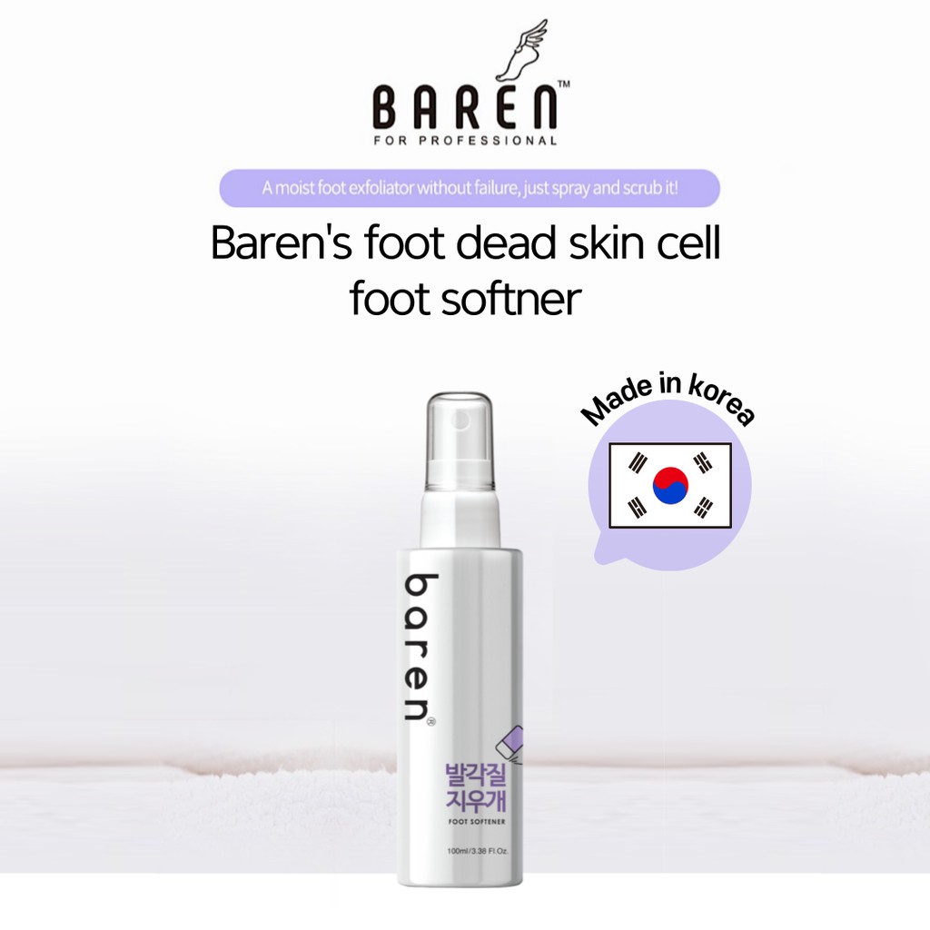 [BAREN] Foot Dead Skin Cell Eraser Foot Softner 100ml Made in Korea ...