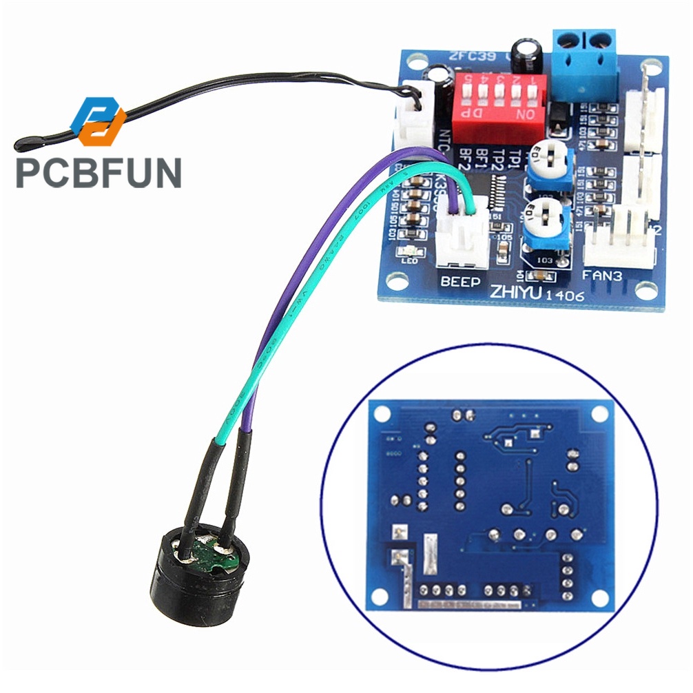Pcbfun 12V 4-Wire Pc Cpu Pwm Fan Temperature Control Speed Controller Module High Alarm | Shopee ...