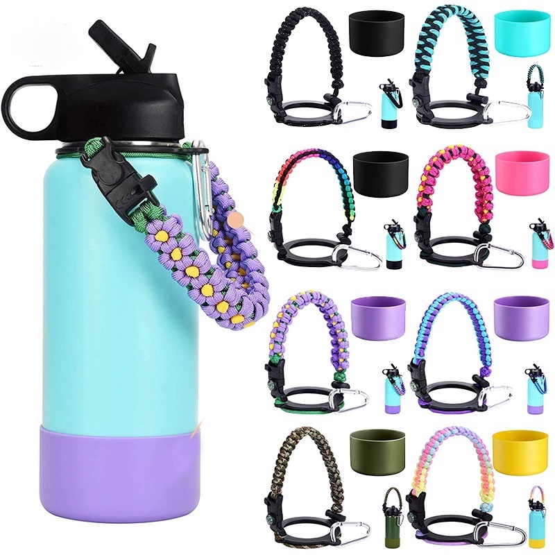 Aquaflask Water Bottle Shoulder Strap Paracord Handle With Buckle For ...
