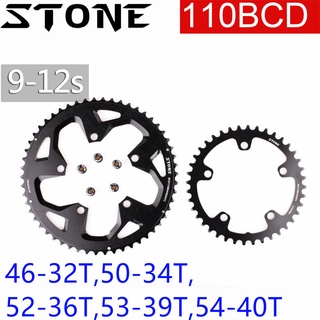 Stone Bike Round Double Chainring 110bcd 2x 52 36T 53 39T 54 40T 50 34 for Sram Red Rival S350 ...