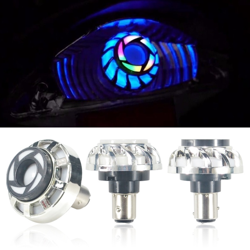 1PC Motorcycle Tail Light Angel Eye Motorcycle Headlight Tail Brake ...