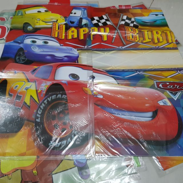 Birthday Party Banner Disney Cars Among Us Shopee Philippines