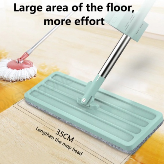 360 Rotation Flat Mop Floor Cleaning Microfiber Squeeze Mop Floor Clean Automatic Dehydration ...