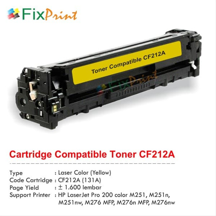 Hp CF212A 131A Yellow Compatible Toner Cartridge- HP LaserJet FPTS2159 ...