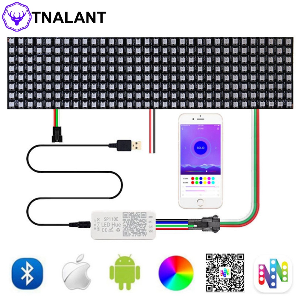 WS2812B LED Panel Matrix Screen Individually Addressable 8*8 16*16 8*32 ...