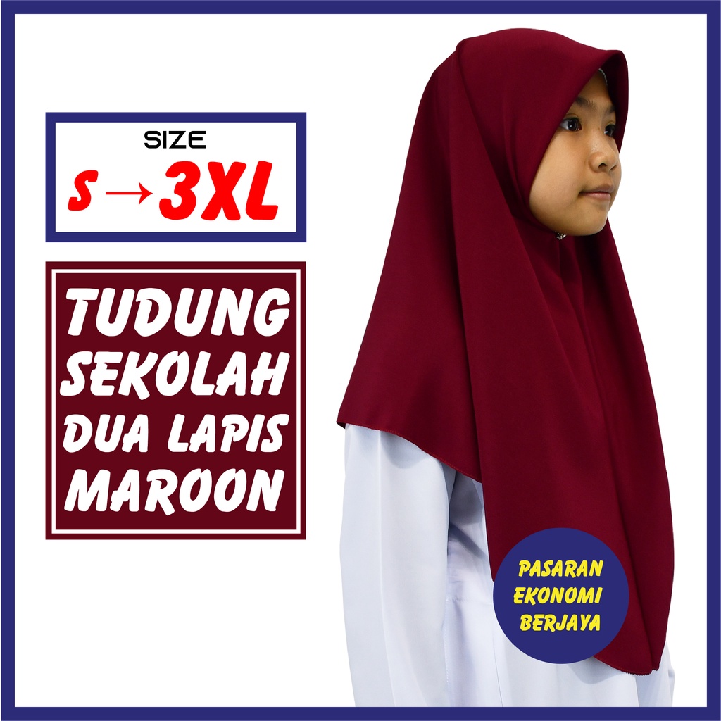 Two-layer MAROON SCHOOL HOOD PLUS SIZE KOSHIBO SLICY COLORED RELIGION ...