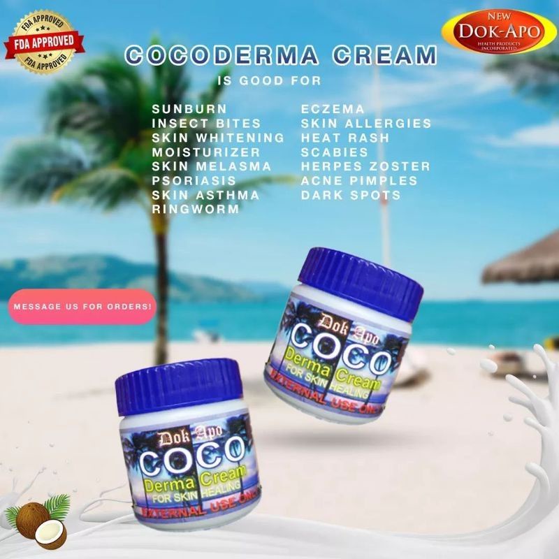 COCO DERMA CREAM ORIGINAL DOK APO FOR KIDS BABY ADULTS SENSITIVE SKIN ...