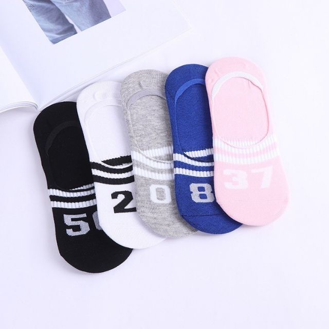 COD Varsity Number Socks Cute Korean Iconic Ankle Low Cut | Shopee ...