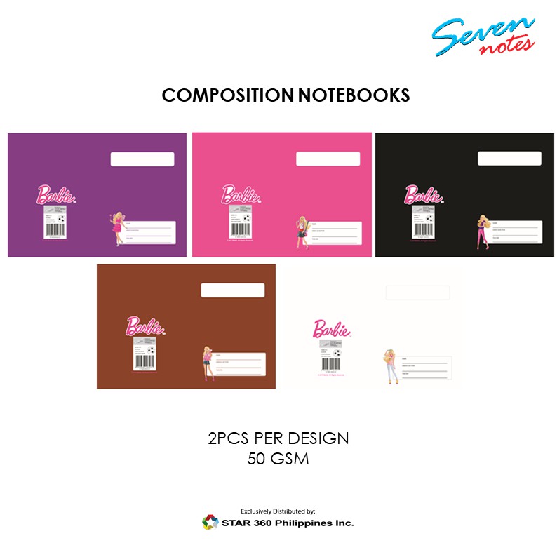 Seven Notes Composition Notebooks Color Coded Character (10pcs ...