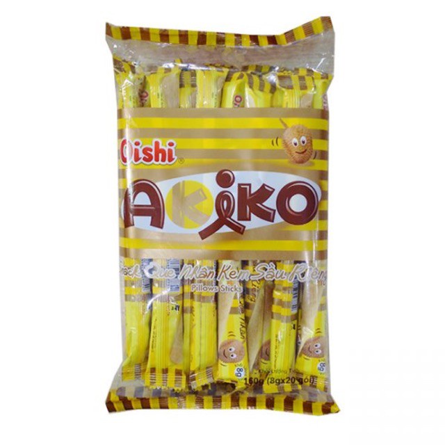 Akiko Oishi Snack Sticks Durian Cream Flavor 160g Pack (20 sticks x 8g ...