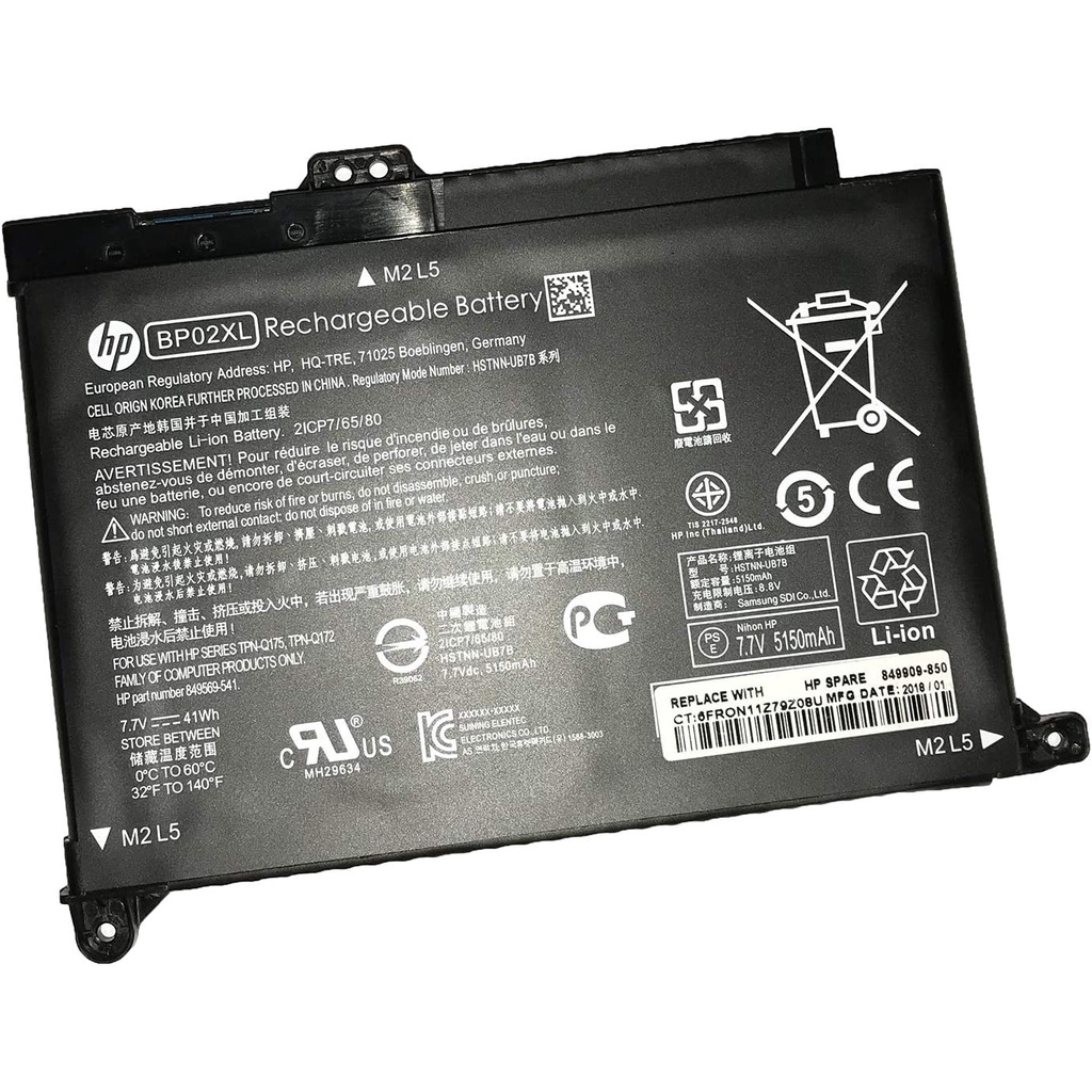 BP02XL BPO2XL Battery for HP Pavilion PC 15 15-AU010WM 15-AU123CL HSTNN-UB7B LB7H TPN-Q172 Q175 ...