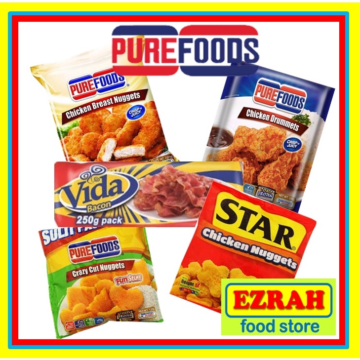 Purefoods Frozen Products, Tender Juicy Hotdogs, Vida Bacon, Nuggets ...