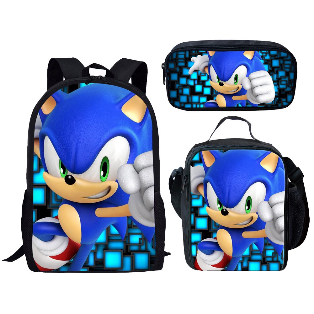 Sonic Backpack Hedgehog Children Elementary School Bag Anime sonic ...