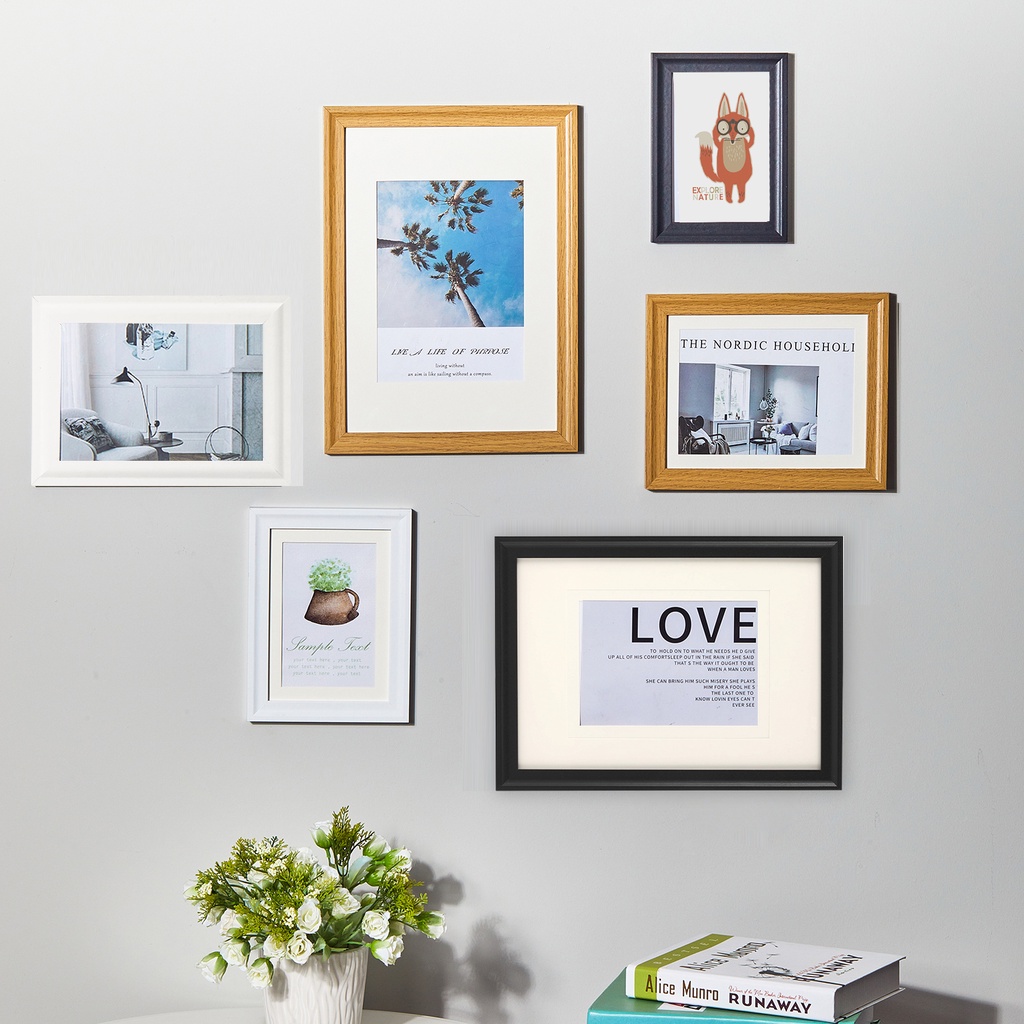 Deli Vusign 4R/5R/6R/A4 Picture Frame Home Photo Frame Wall Decor Desk ...