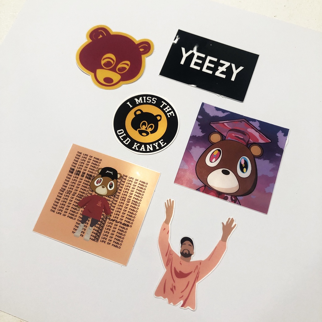 Brand New Custom Kanye West Inspired waterproof Sticker Hiphop yeezy ...
