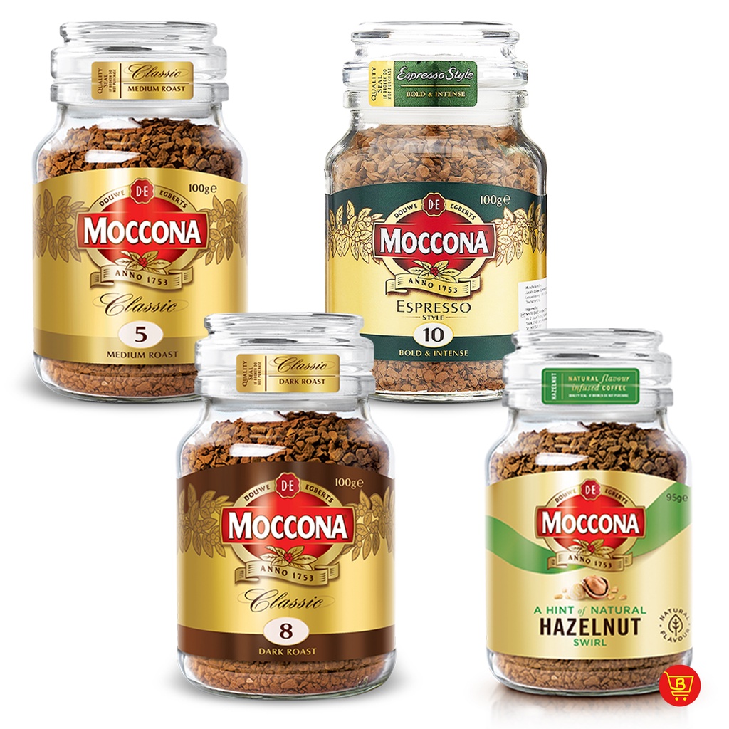 Moccona Instant Coffee (Medium Roast 100g, Dark Roast 100g, Espresso ...
