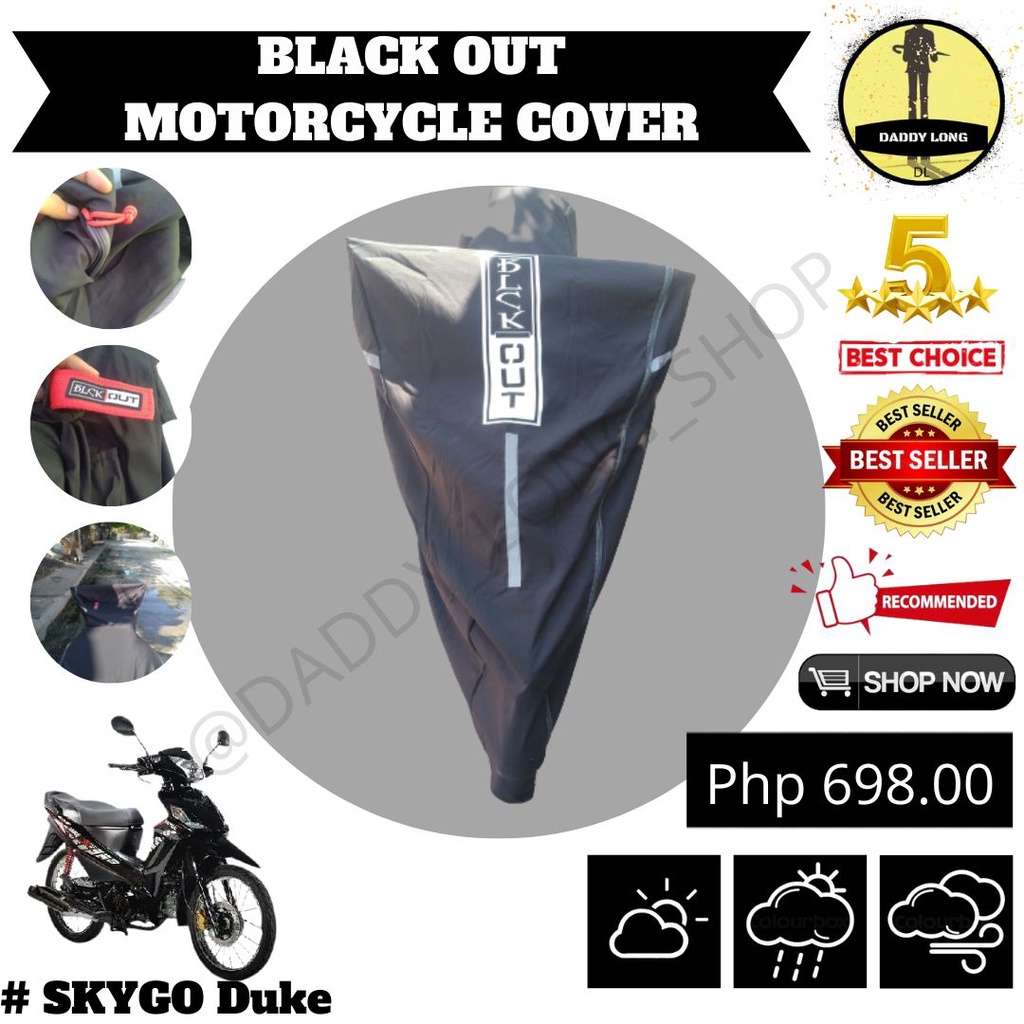 DL - BLACKOUT MOTOR COVER FOR SKYGO Duke | ANTI PUSA | ANTI SCRATCH ...