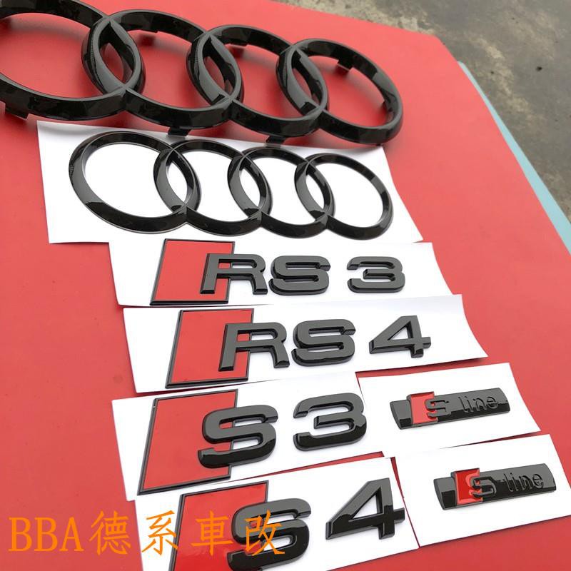 Audi RS3 Car Logo Set Rear Label Four Ring Standard Tail Nameplate Side ...