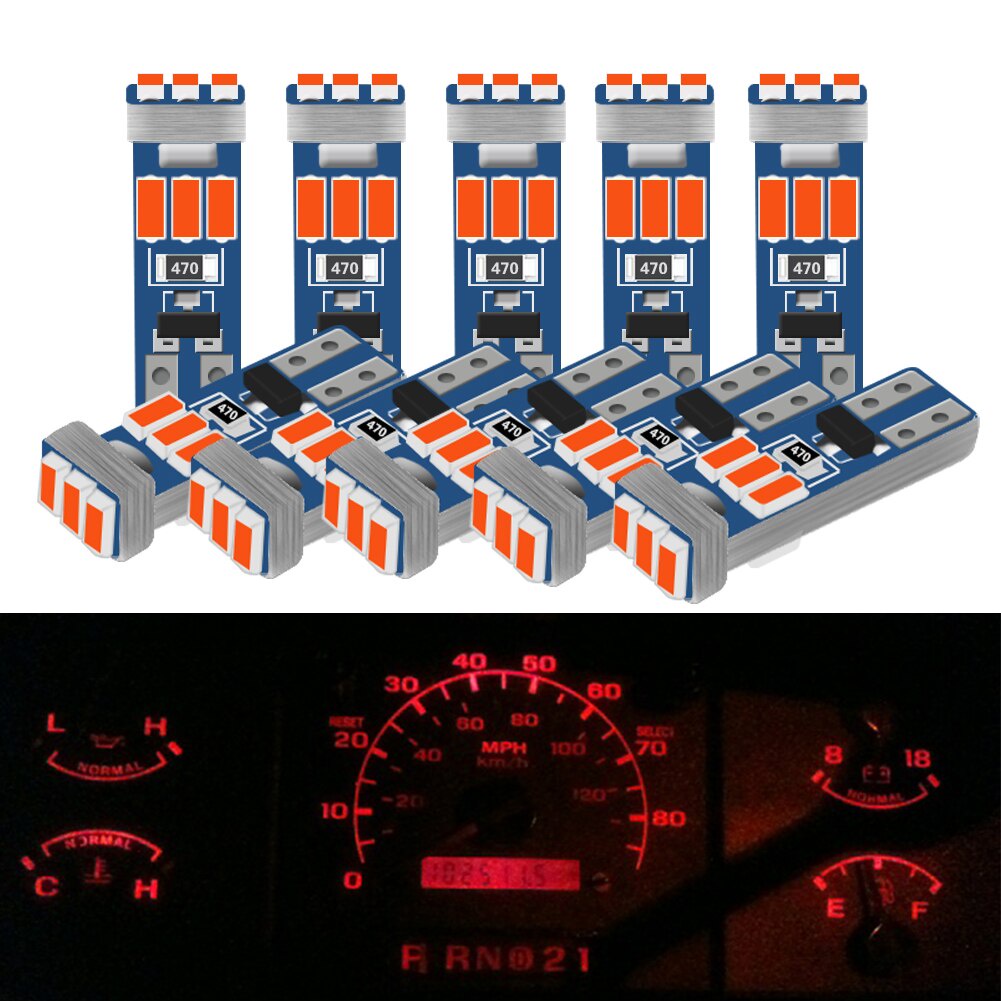 KEIN 5PCS Bulb Meter W3W T5 Led Meter Bulb Instrument Dash Light 73 74 ... KEIN 5PCS Bulb Meter W3W T5 Led Meter Bulb Instrument Dash Light 73 74 ...