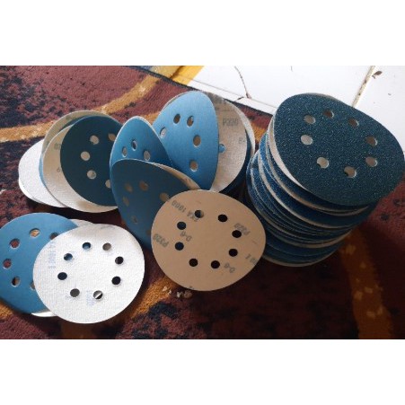 MESIN 5" 8-hole Velcro Round Sandpaper (Rotary Sander Machine Spare ...