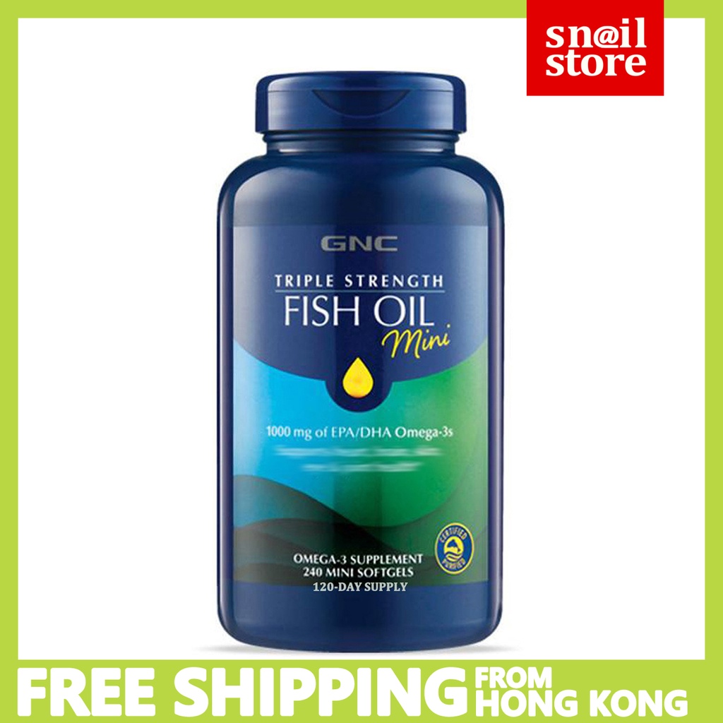 GNC Triple Strength Fish Oil (EXP 2028) 240 Mini Softgels | Shopee ...