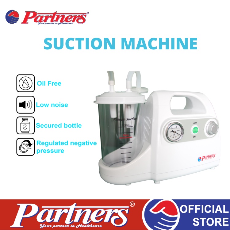 Partners Portable Phlegm Aspirator Apparatus (Suction Machine) with 1 ...